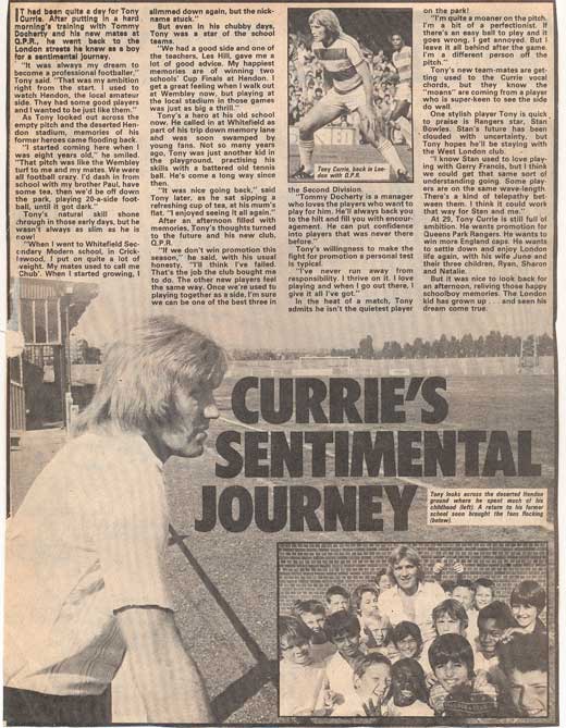 Tony Currie’s Sentimental Journey – Independent Rs